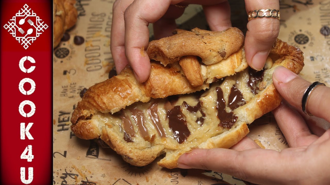 Trying the Viral Cookie Croissant Recipe | Viral Le Crookie from Paris ...