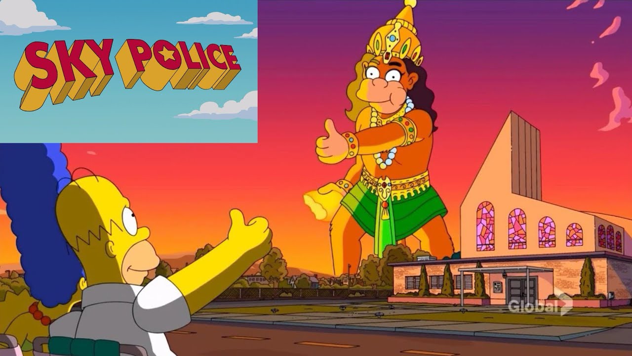 Homer still believes in god when Hanumanji appears and mistook a sun ...