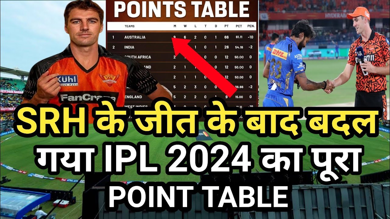MI vs SRH After Match IPL Point Table 2024 || IPL 2024 Today Point ...