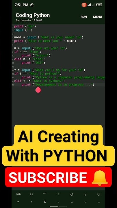 AI creating with python || Jarvis || python first code #python #shorts - YouTube