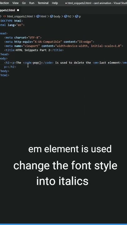 HTML snippets Part 2 #shorts #short - YouTube