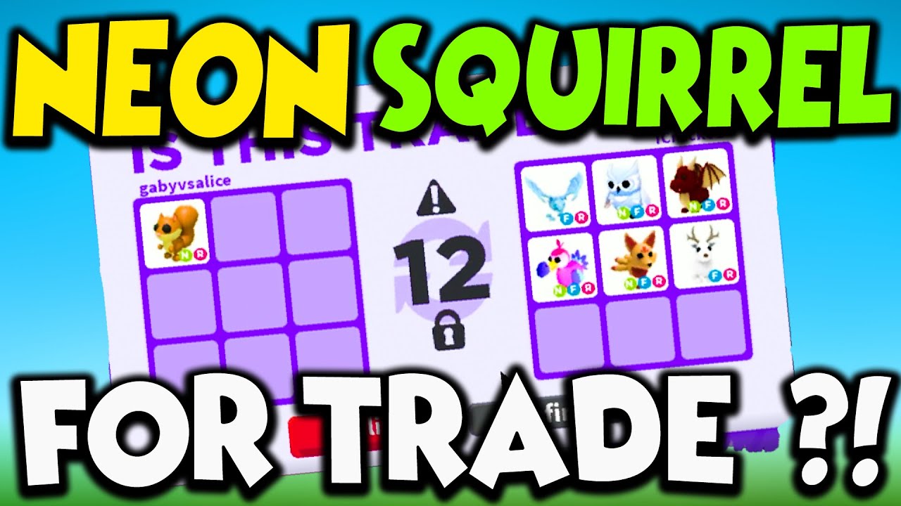 FIRTS MADE NEON sQuirrel !! ADOPT ME NEW NEON PET UPDATE ^ GABY sQuad ...