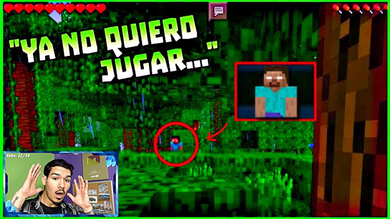 ASUSTANDO a mi HERMANA con HEROBRINE en MINECRAF PE! - (Reacción ...