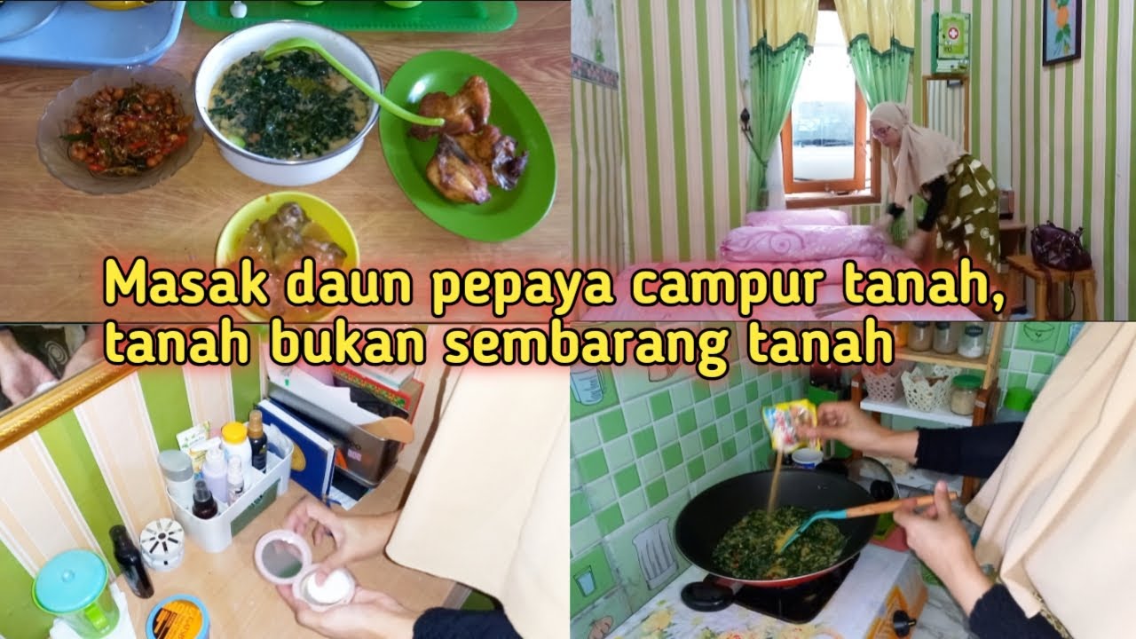 Aktivitas rutin ibu rumah tangga||Masak menu sederhana||Masak sayur ...