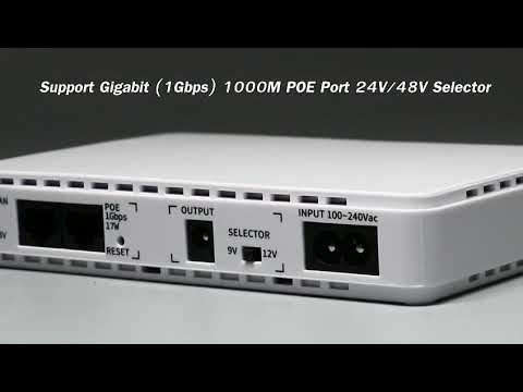 Mini Portable POE UPS with USB5V DC12v/9v, POE24V/48V Power Supply ...