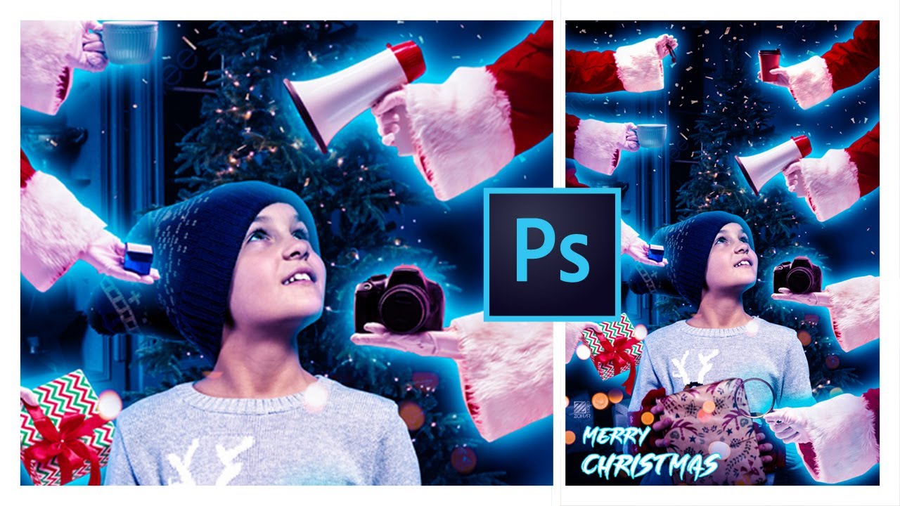 Christmas Photo Manipulation Work | Photoshop CC | Merry Christmas ...