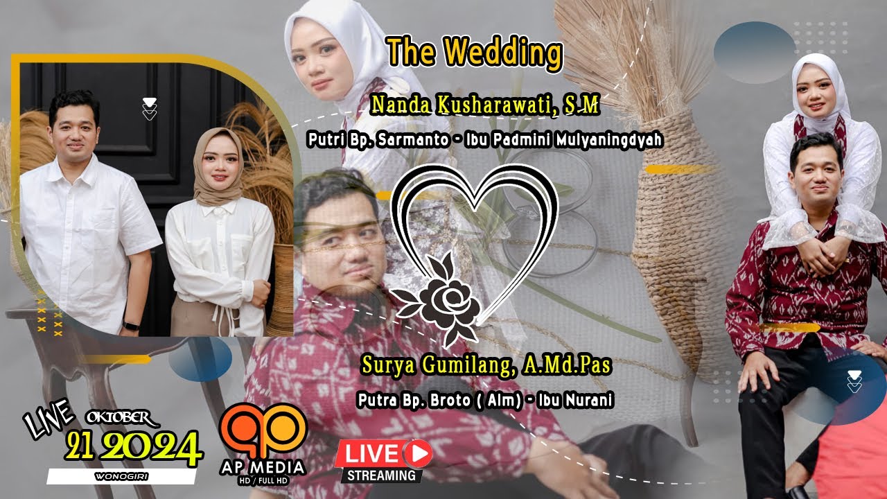 LIVE PERNIKAHAN NANDA K & SURYA G || AP VIDEOGRAPHY || RINJANI DEKORASI ...