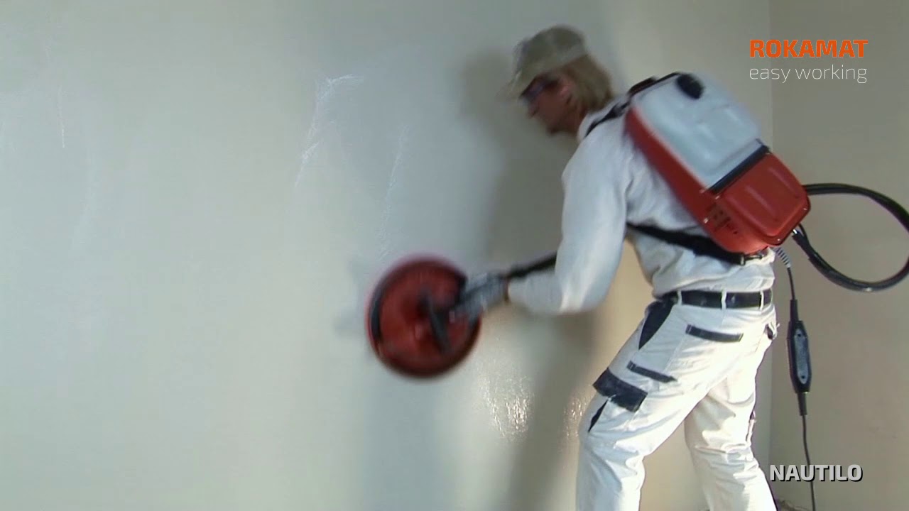 Plaster finishing machine with water tank - YouTube