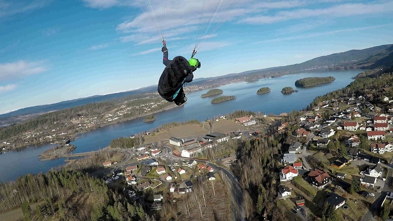 Paragliding at Sundvollen, Norway - YouTube