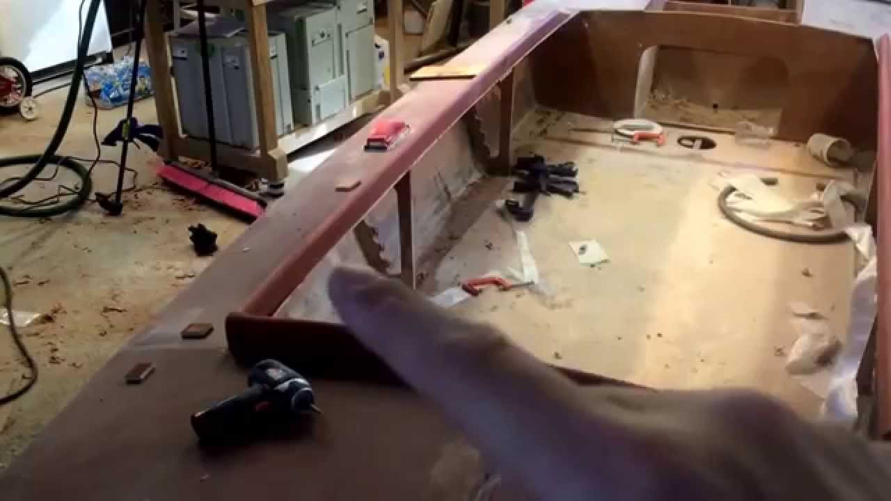 Boat building progress - Coaming rough installation - YouTube