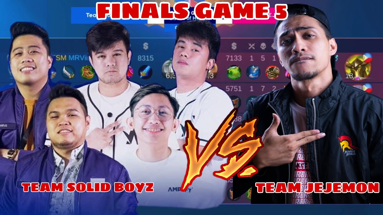 TEAM SOLID BOYZ vs TEAM JEJEMON (Finals Game 5) - YouTube
