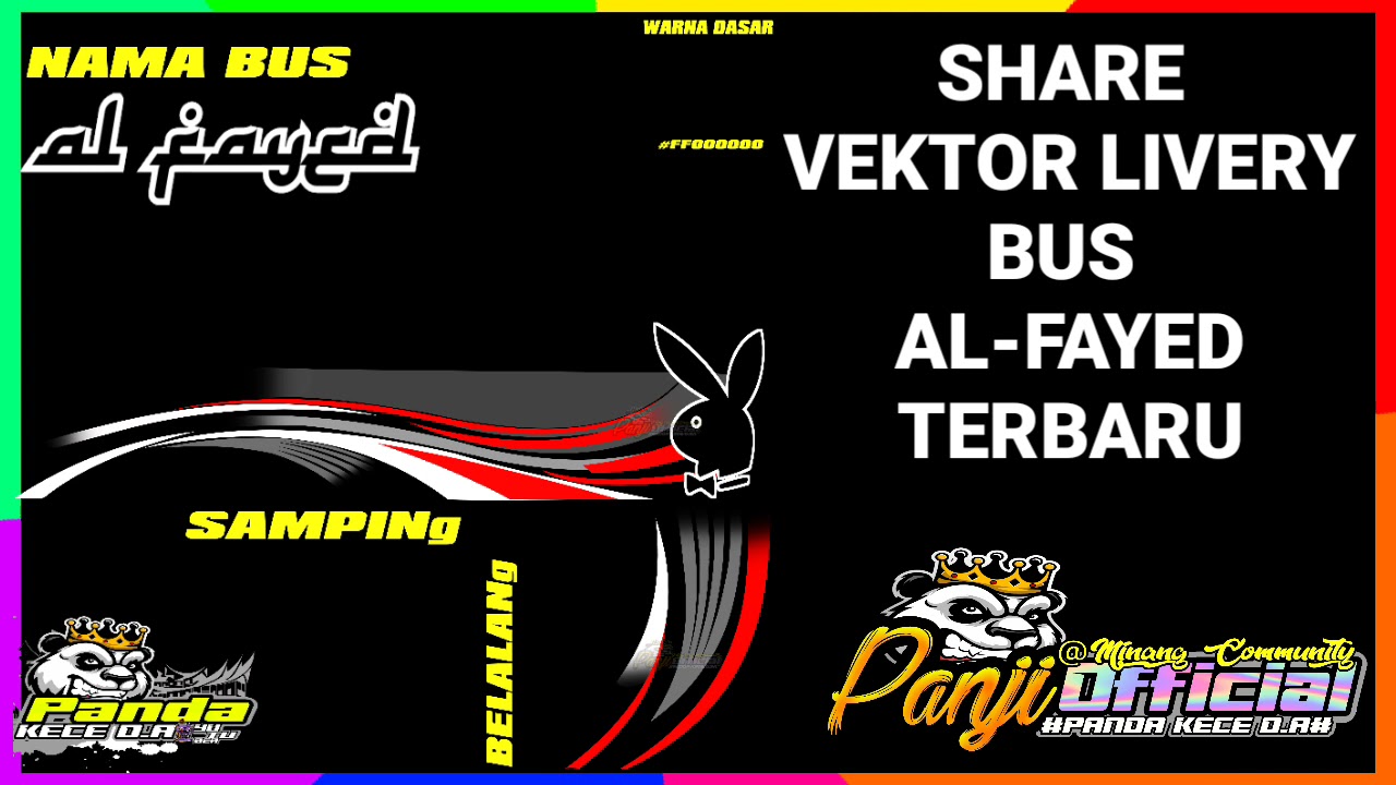 SHARE VEKTOR LIVERY bus AL-FAYED TERBARU - YouTube