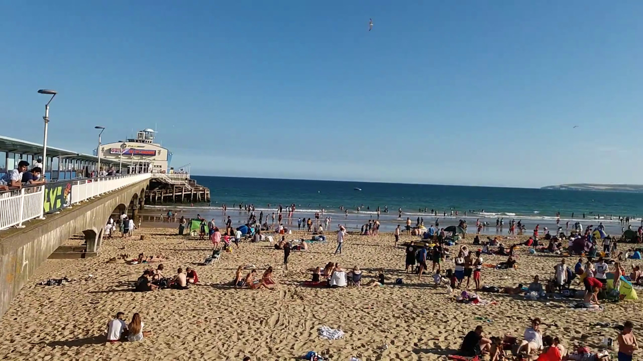 Bournemouth Beach on a Hot Summer Day | England Tour | 1080p - YouTube