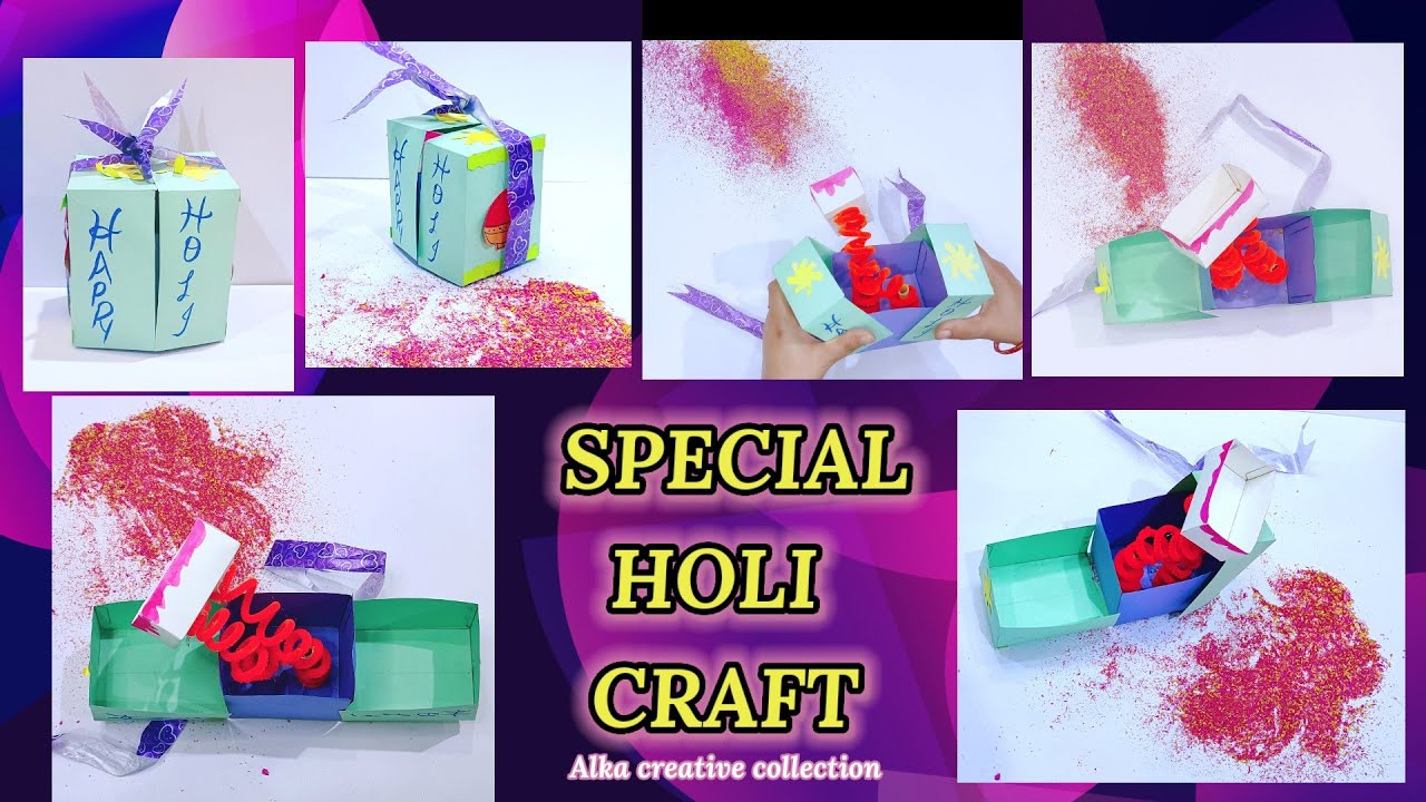 Special craft for Holi / colorfull Holi Gift ideas /#diy #papercraft # ...