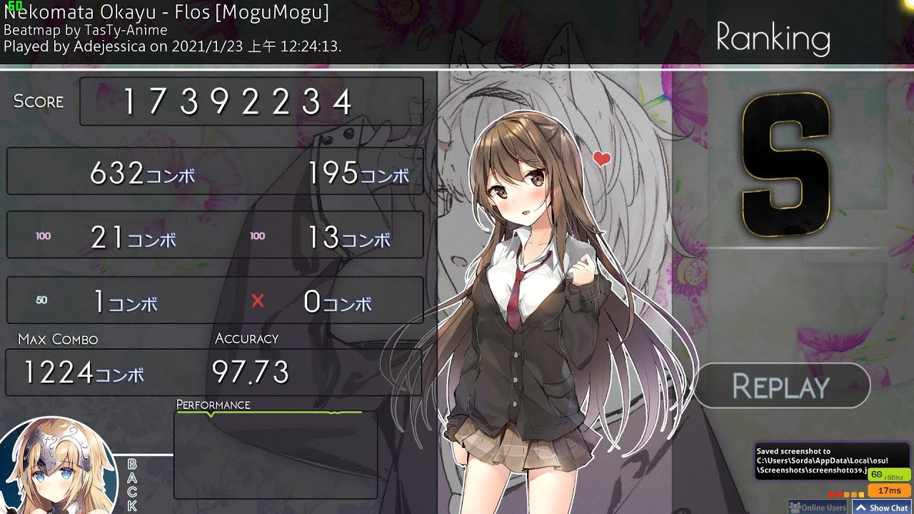 [osu!] Nekomata Okayu - Flos (MoguMogu) - YouTube