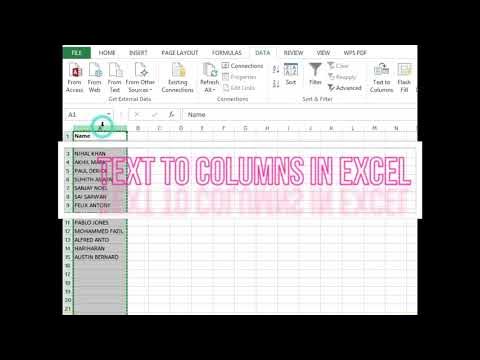 Split text into different columns - YouTube