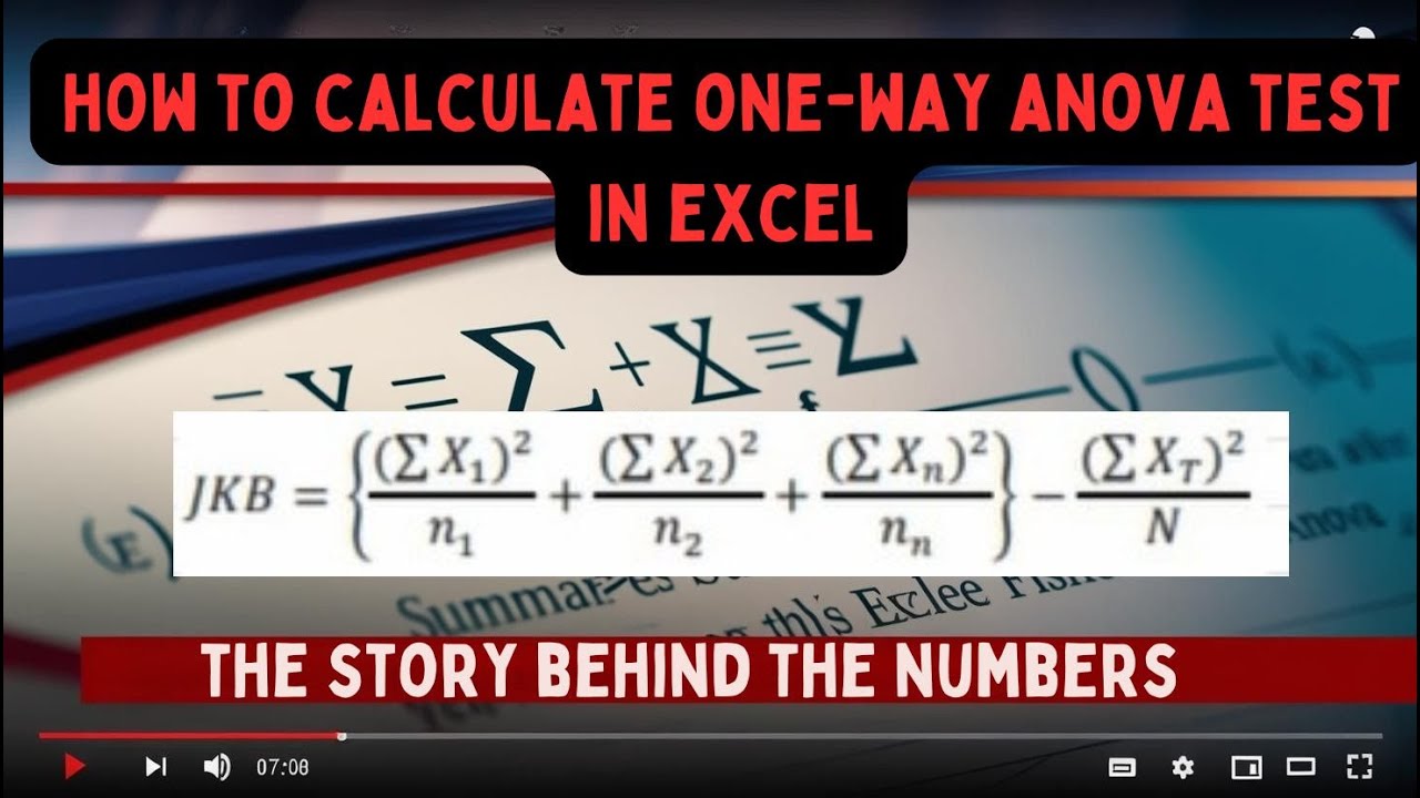 How To Perform A One-Way Anova Test In Excel for Fishing Industries ...