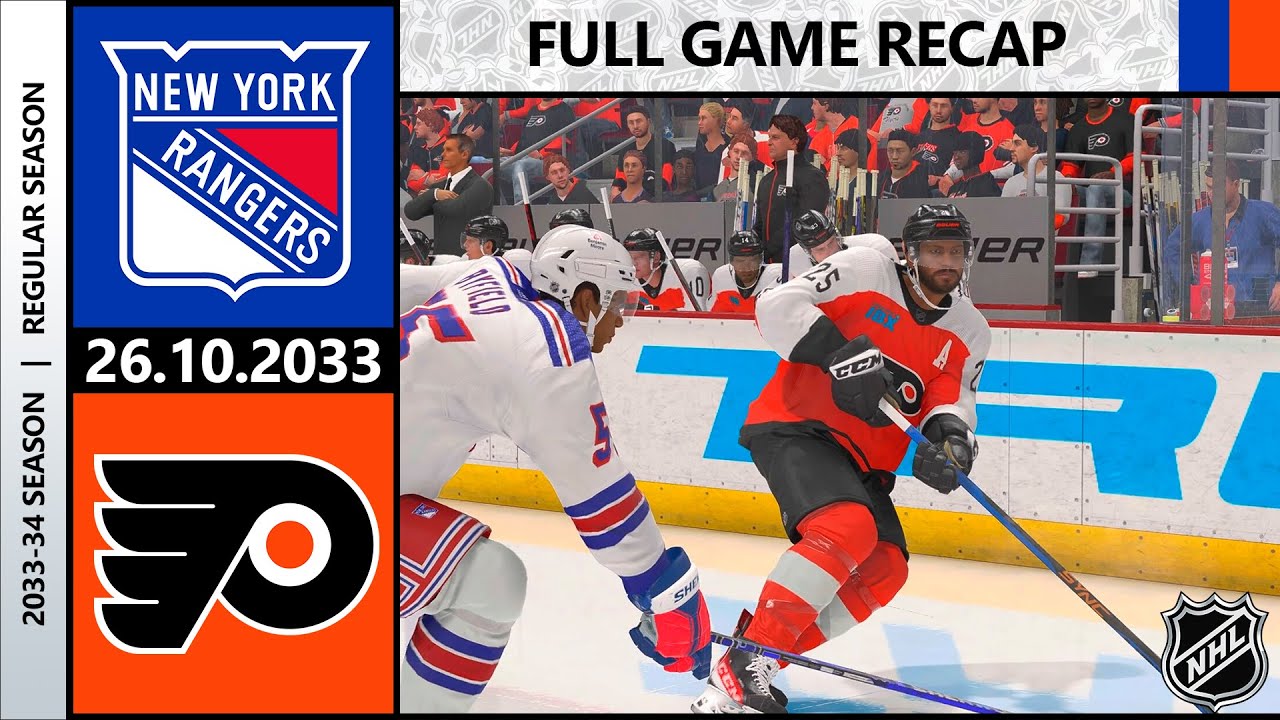 NHL 24 - New York Rangers vs Philadelphia Flyers | Regular Season, Game ...