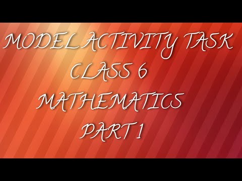 MODEL ACTIVITY TASK 1 || CLASS 6 || MATHEMATICS - YouTube