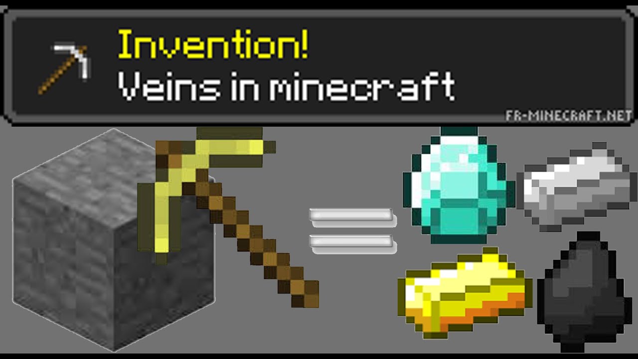 [Veins] Ore veins when we mine stones! Minecraft 1.8 Vanilla - YouTube