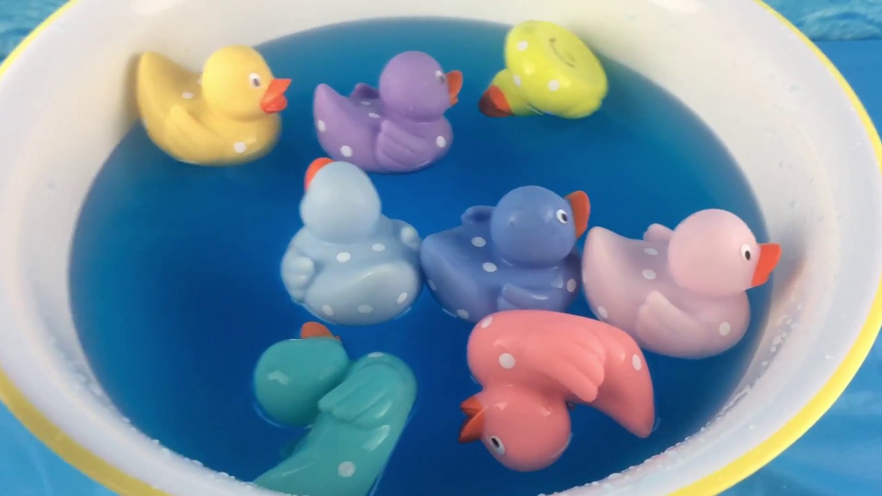 Educational Learning To Count Colorful Rubber Duckies, Children, Babies ...