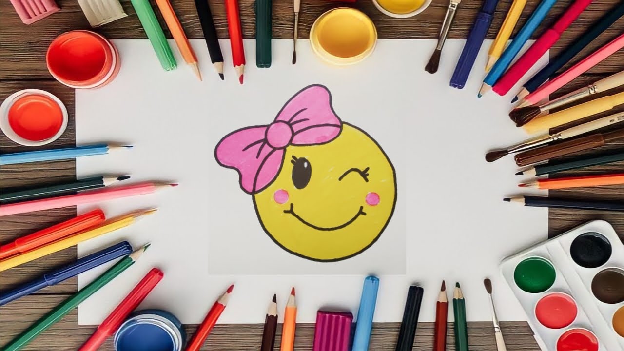 How to draw smiley,easy drawing of smiley,easy drawing for beginners ...