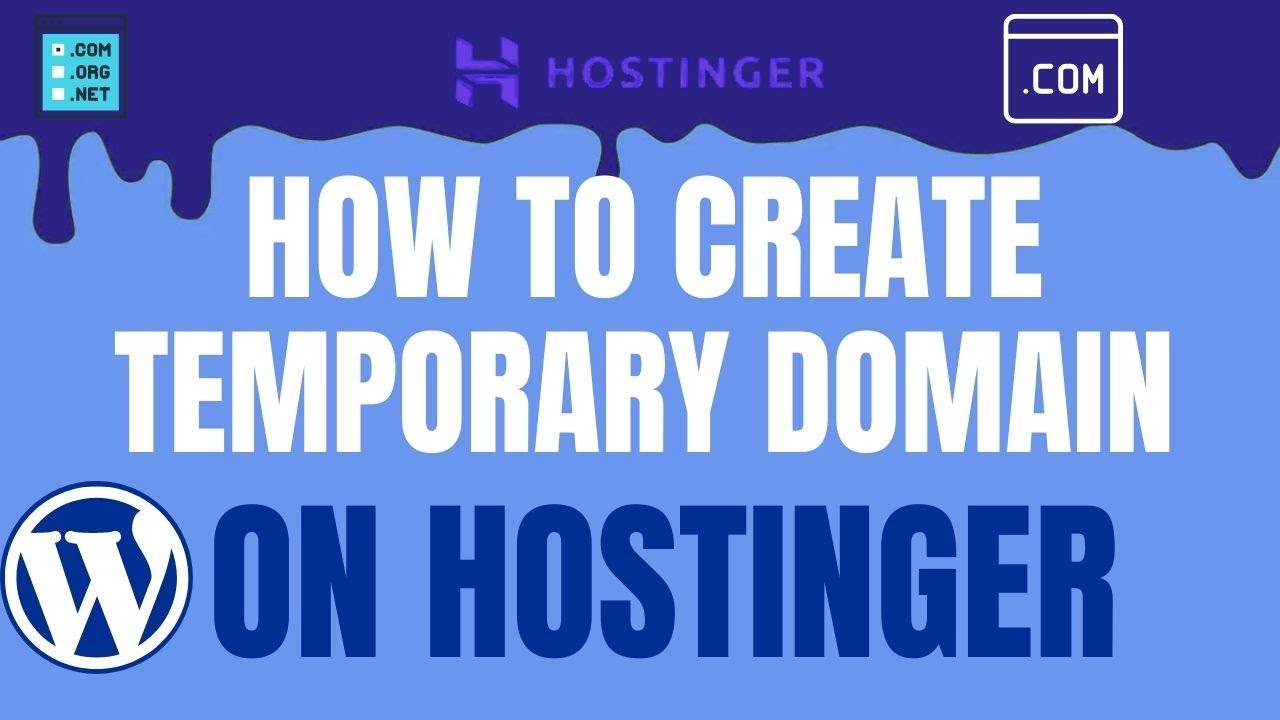 How to Create Temporary Domain on Hostinger | Free Temporary Domain ...