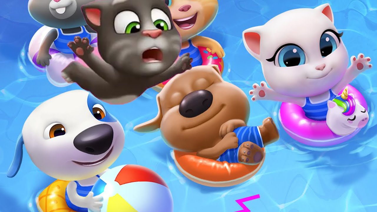 My Talking Tom Friends VS My Talking Tom 2 - Underwater Treasure Reef ...