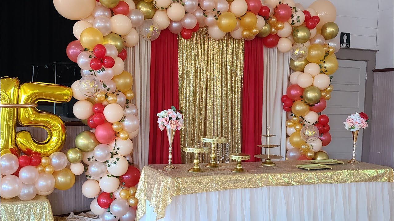 DECORACIÓNPARA 15 AÑOS/guirnalda de globos/Balloon Garland/decoracion ...