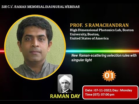 Inaugural Webinar ROWS 2022 by Prof. S. RAMACHANDRAN, Boston University ...