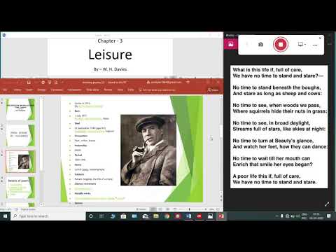 Leisure - W H Davies | Class 6 | English Literature | Detailed ...