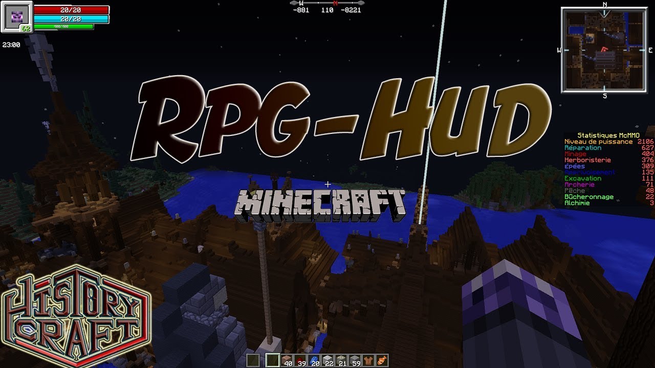 Rpg-Hud Mod Minecraft - YouTube