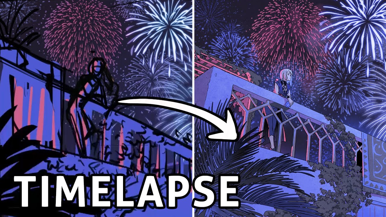 Timelapse: Blue Fireworks - YouTube