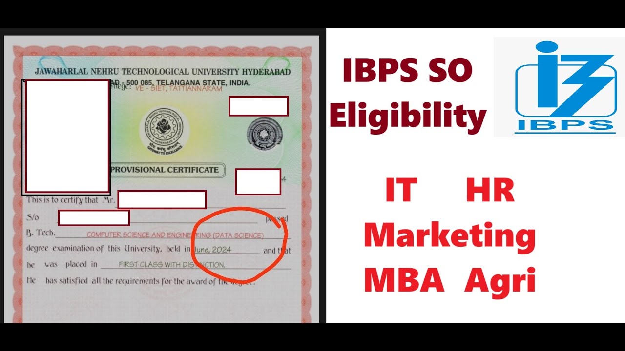 IBPS SO Eligibility | Must Watch for All Candidates - YouTube