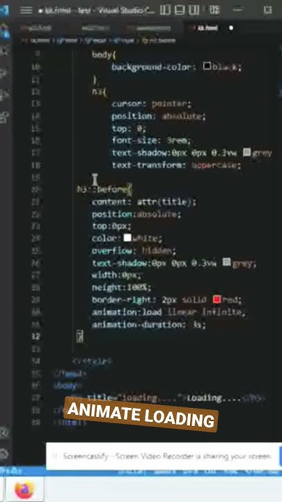 Animate loading in html and css 🖥 #webdevelopment || #viral #shorts #ytshorts - YouTube