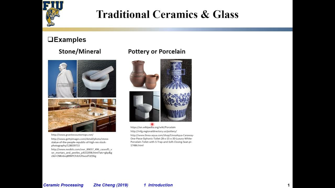 Ceramic Processing L1 04 Traditional Ceramics And Glasses Youtube