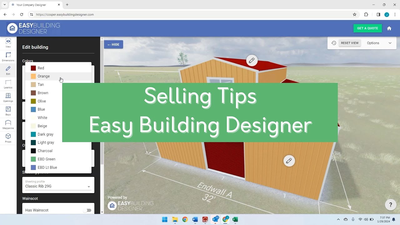 Selling Tips for the Easy Building Designer - YouTube