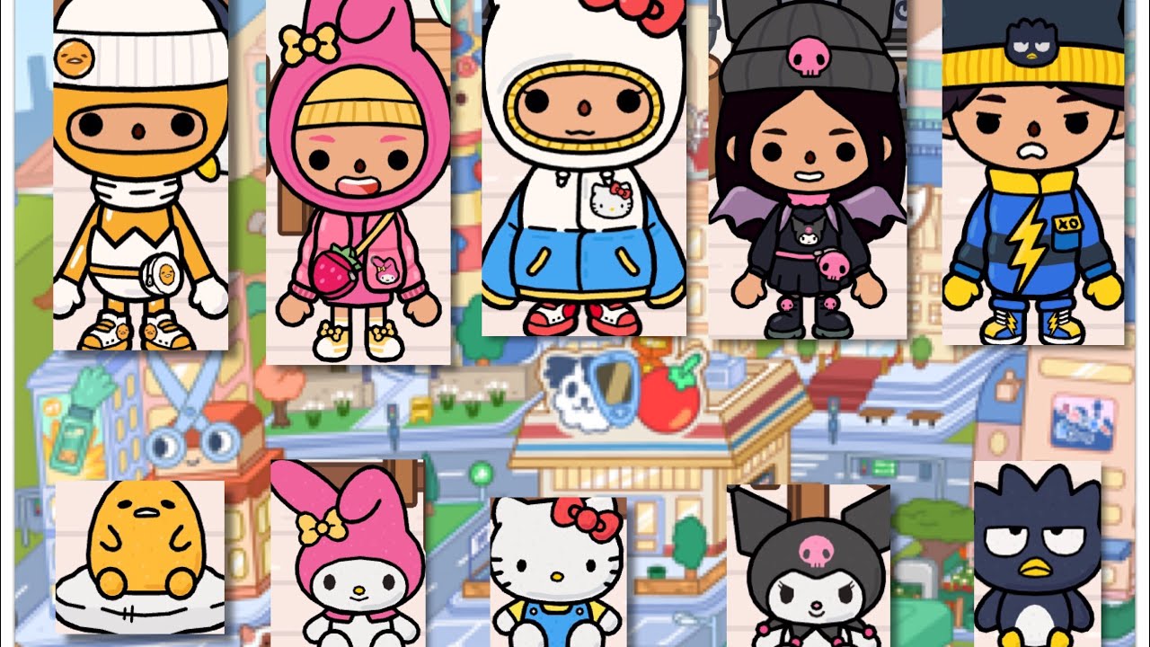 Hello kitty and friends toca Boca characters - YouTube