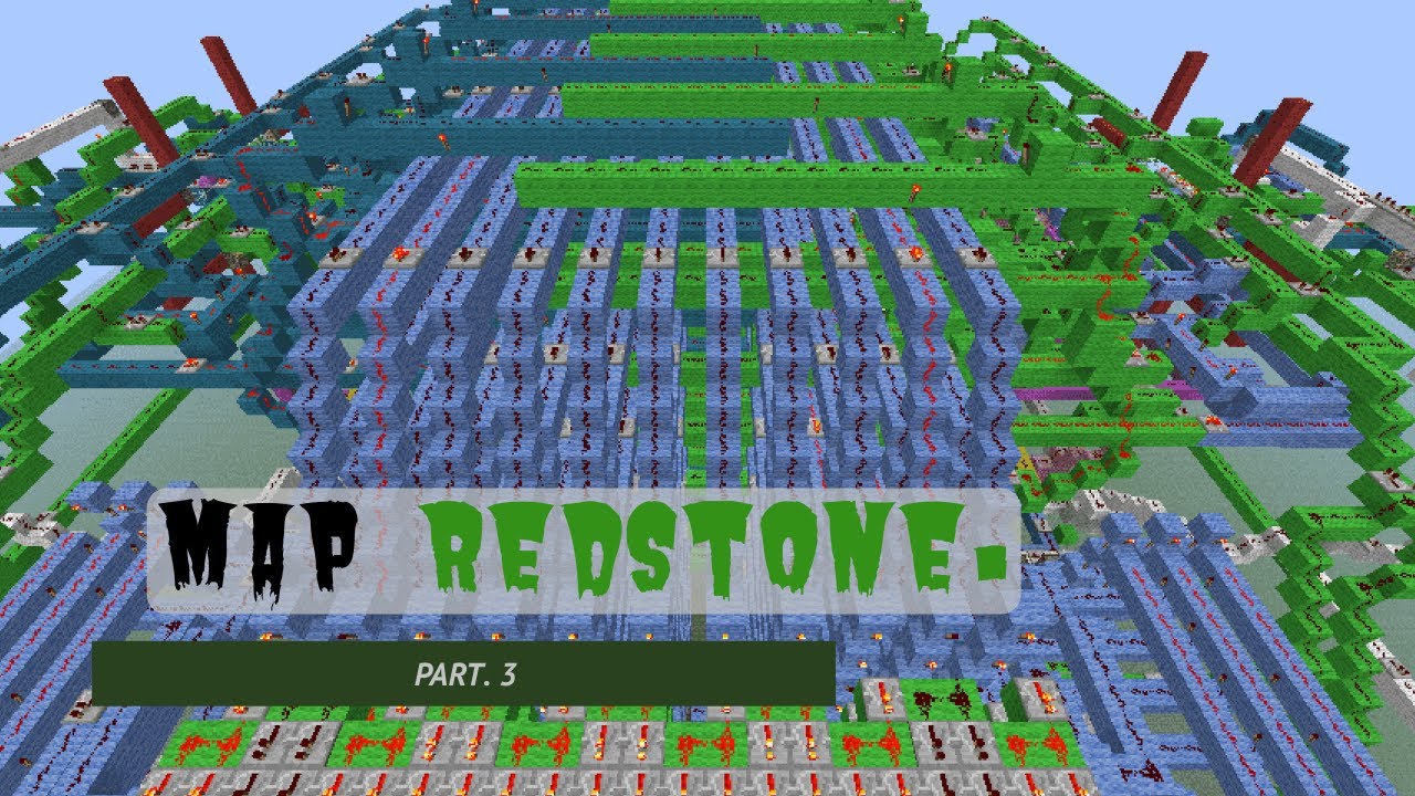 Passage of the danger zone on the Redstone map in Minecraft. A lot of ...