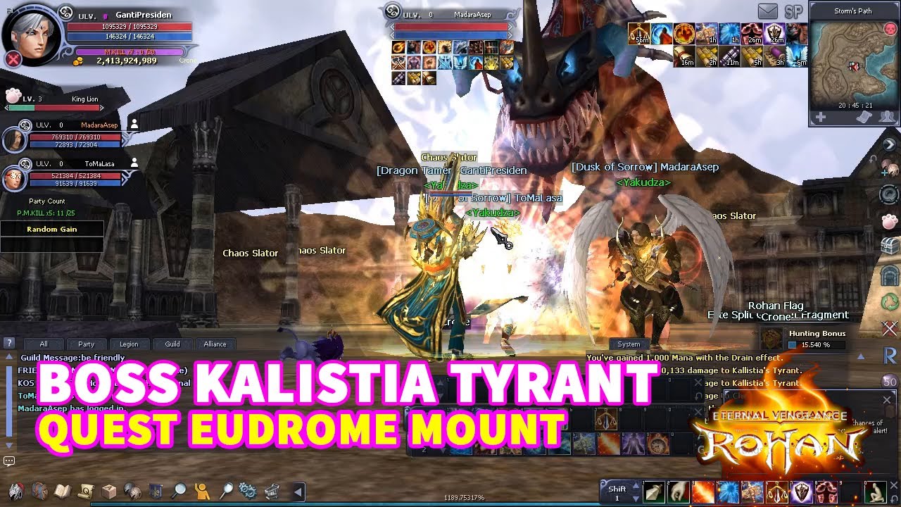 BOSS KALISTIA TYRANT QUEST TO GET EUDROME MOUNT : OFFICIAL ROHAN ...