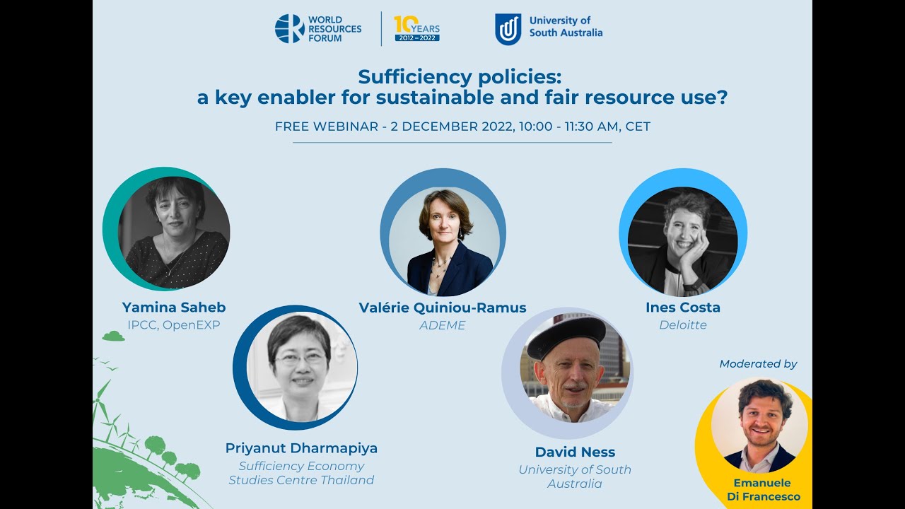 Sufficiency policies: a key enabler for sustainable and fair resource ...