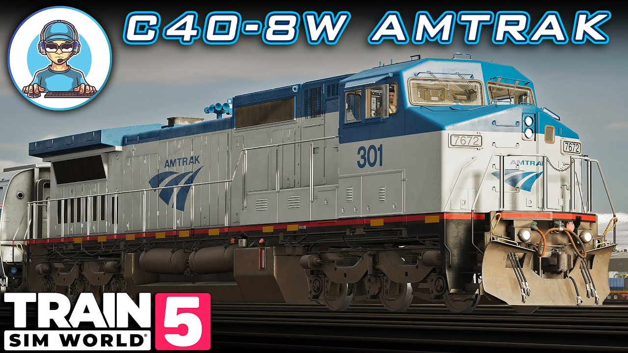Amtrak Dash C40-8W Phase V Train (Custom Livery) @TrainSimWorld @amtrak ...