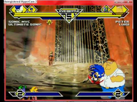 Mugen: Sonic MVC and Ultimate Sonic vs Peter and Luigi - YouTube