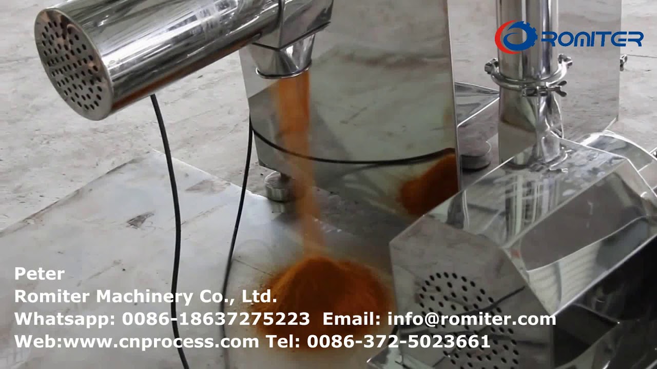 Machine automatique de broyeur de poudre de piment de travail continu ...