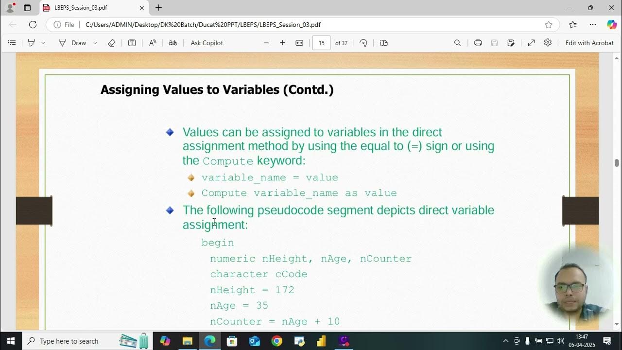 Assigning Values to Variables in LBEPS | Learn Variable Initialization for Beginners - YouTube