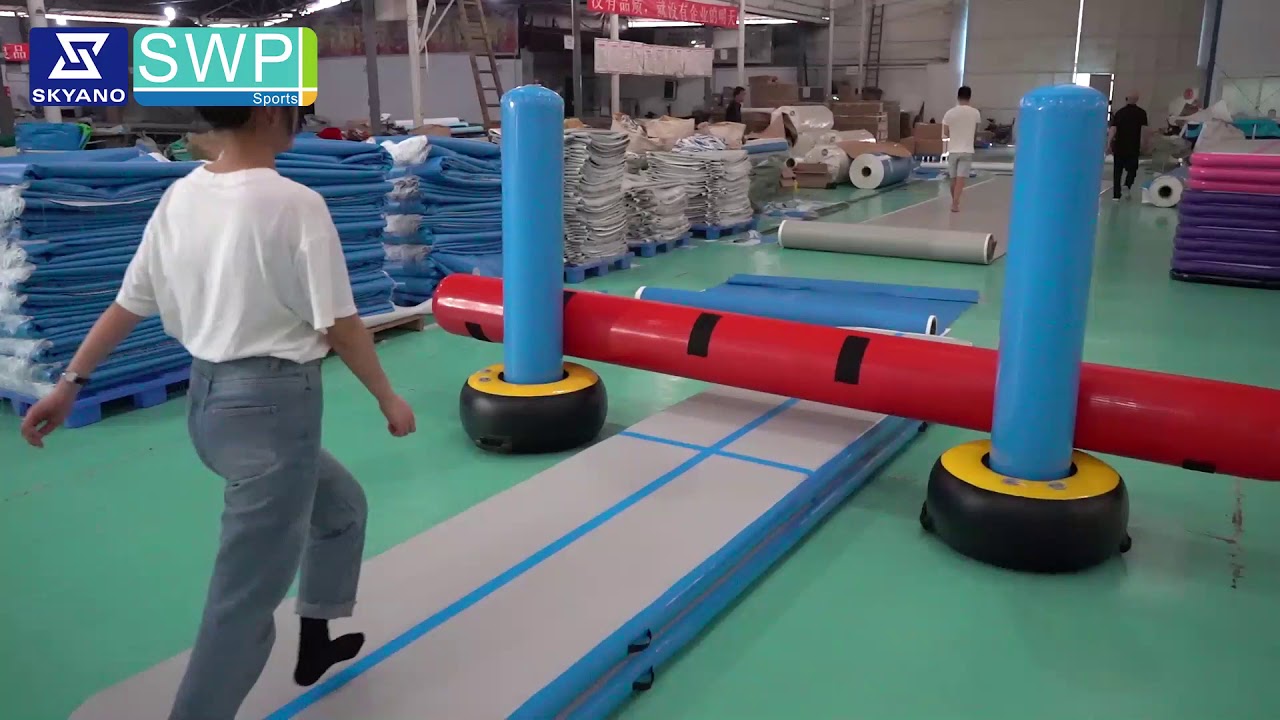 Air track Prop Inflatable Hurdle, high jump equipment - YouTube
