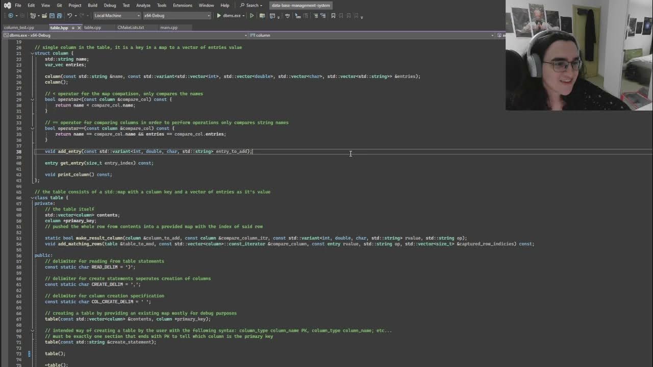 C++ | Creating my own DBMS - YouTube