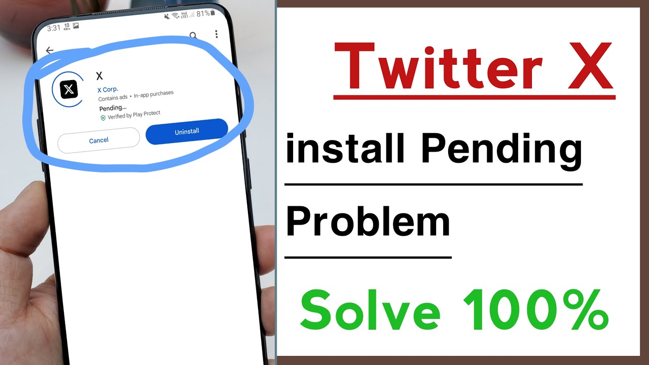 X Twitter install Pending Problem, Play Store Install Pending Problem ...