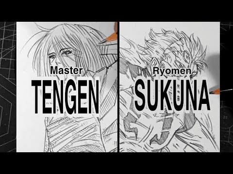 Drawing Heian Era Sorcerer Jujutsu Kaisen 🔥 SUKUNA & TENGEN - YouTube