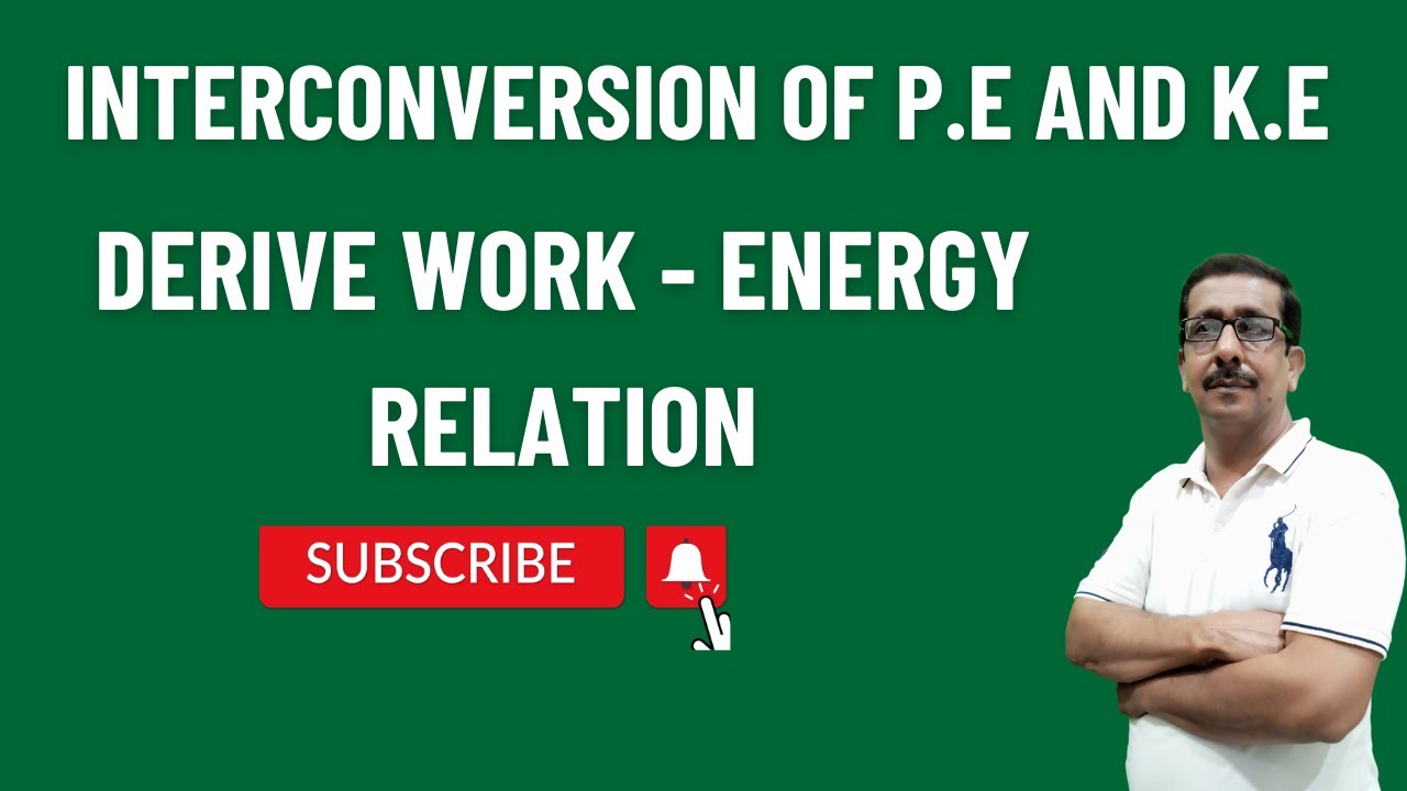 Interconversion of P.E and K.E| Derive Work-Energy Equation| Class 11 ...